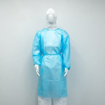 PE Blue Isolation Gown